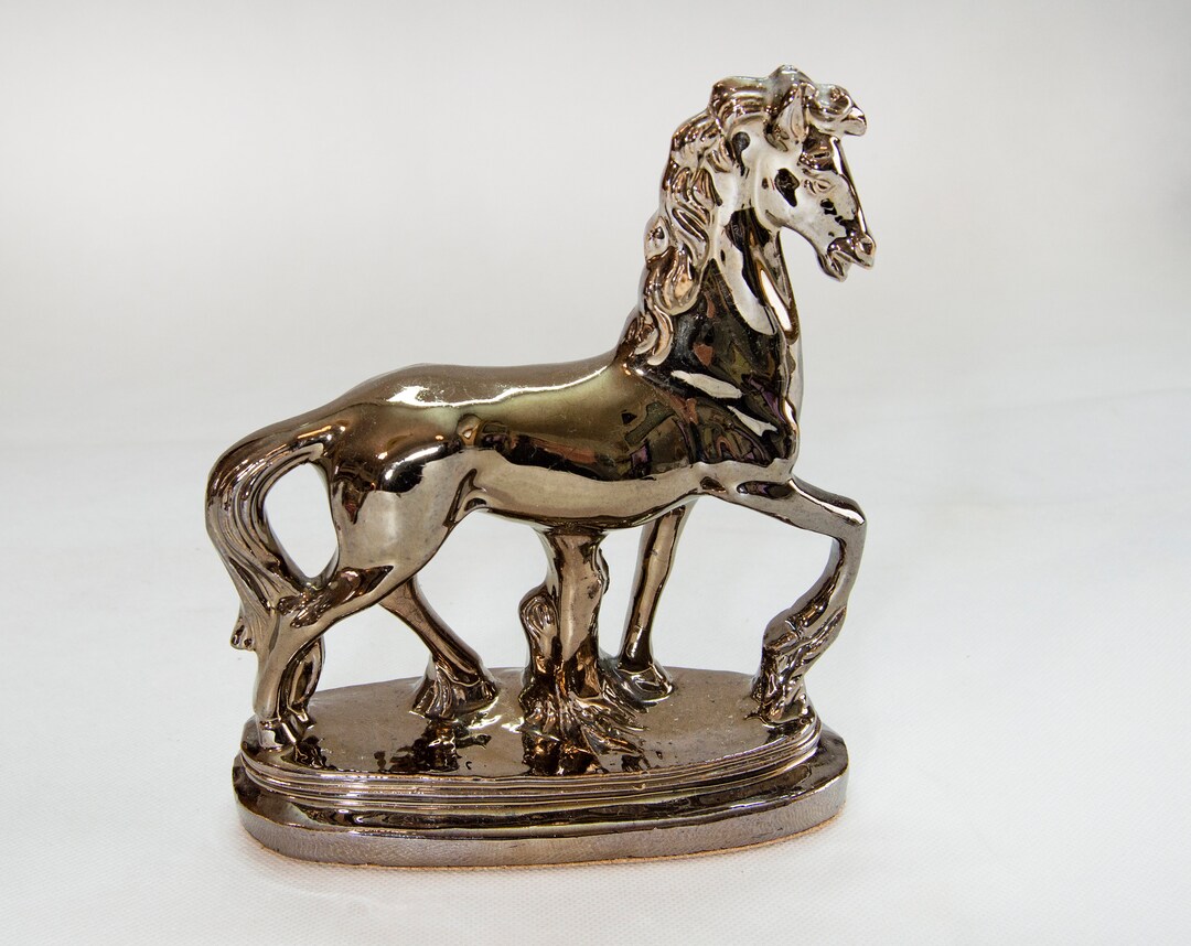Resin Horse Figurine. Golden Horse - Etsy