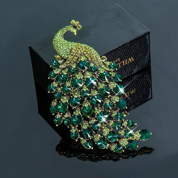 Blue Rhinestone Pin - Etsy