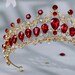 Crown / Tiara Princess / Queen Red Ruby Rhinestone - Etsy
