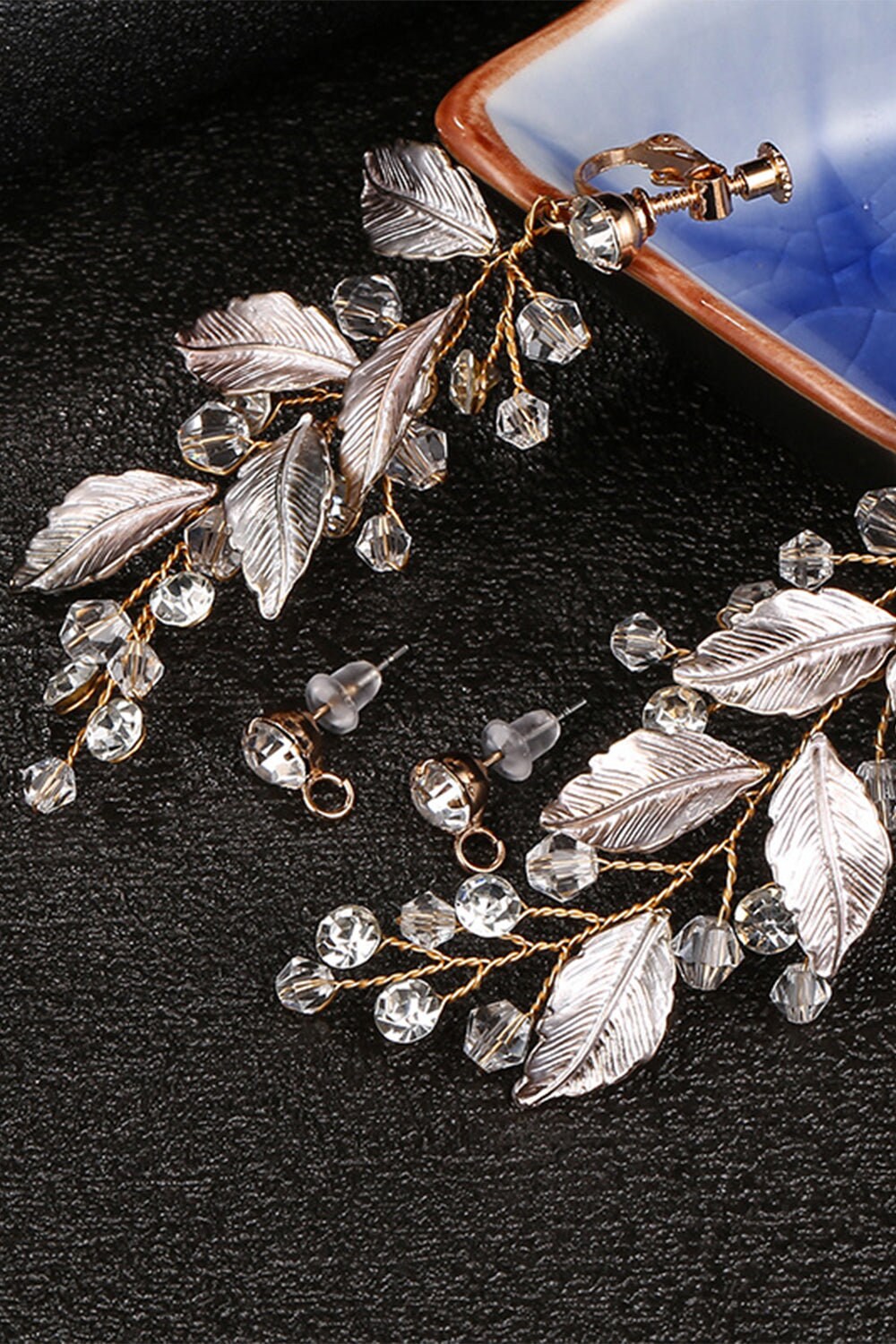 Elegant Bridal / Prom / Holiday Silver Leaf Vines Earrings - Etsy