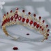 Crown / Tiara Princess / Queen Red Ruby Rhinestone - Etsy