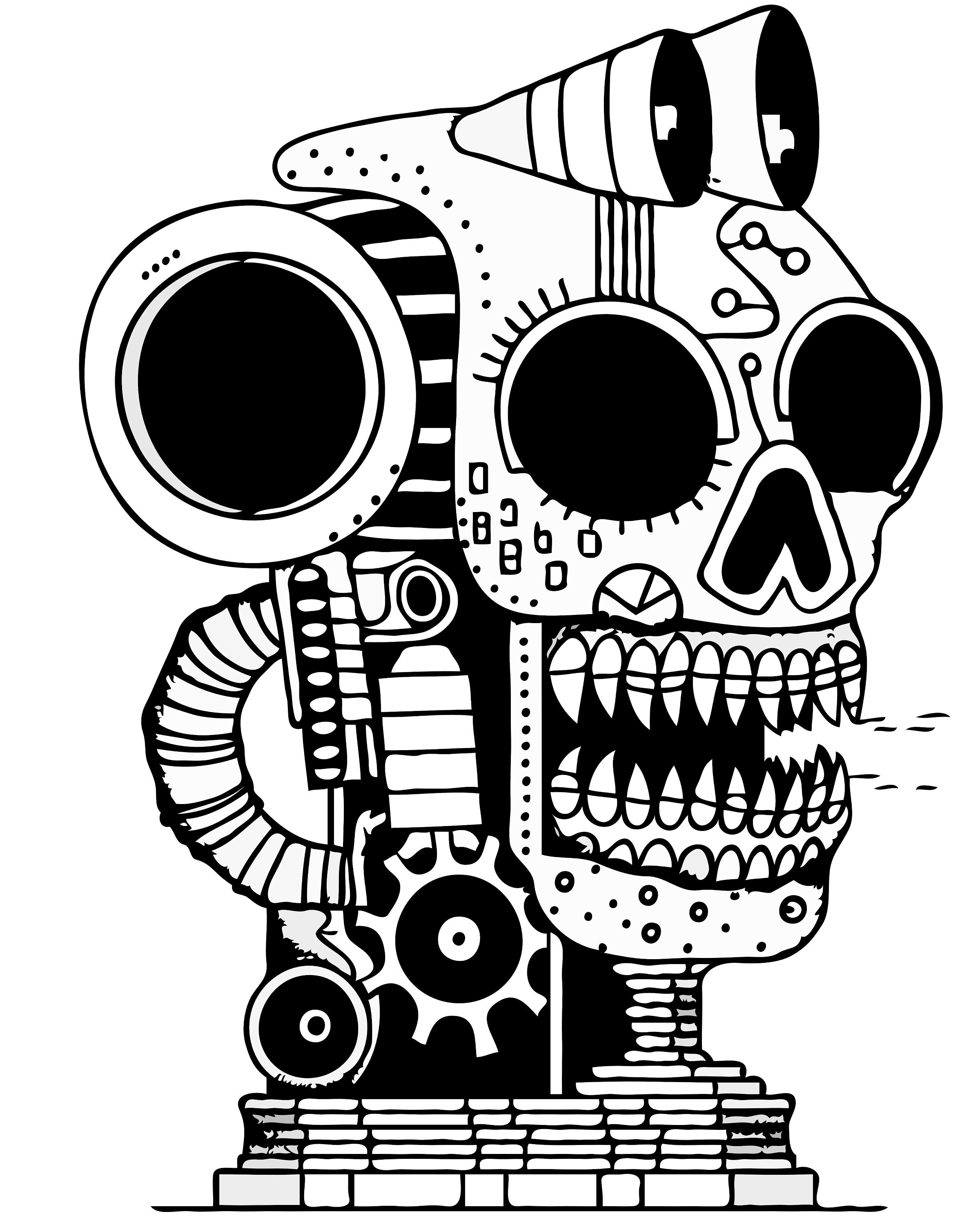 Skull Engine SVG File,design Logo SVG PNG Clipart,vector File - Etsy