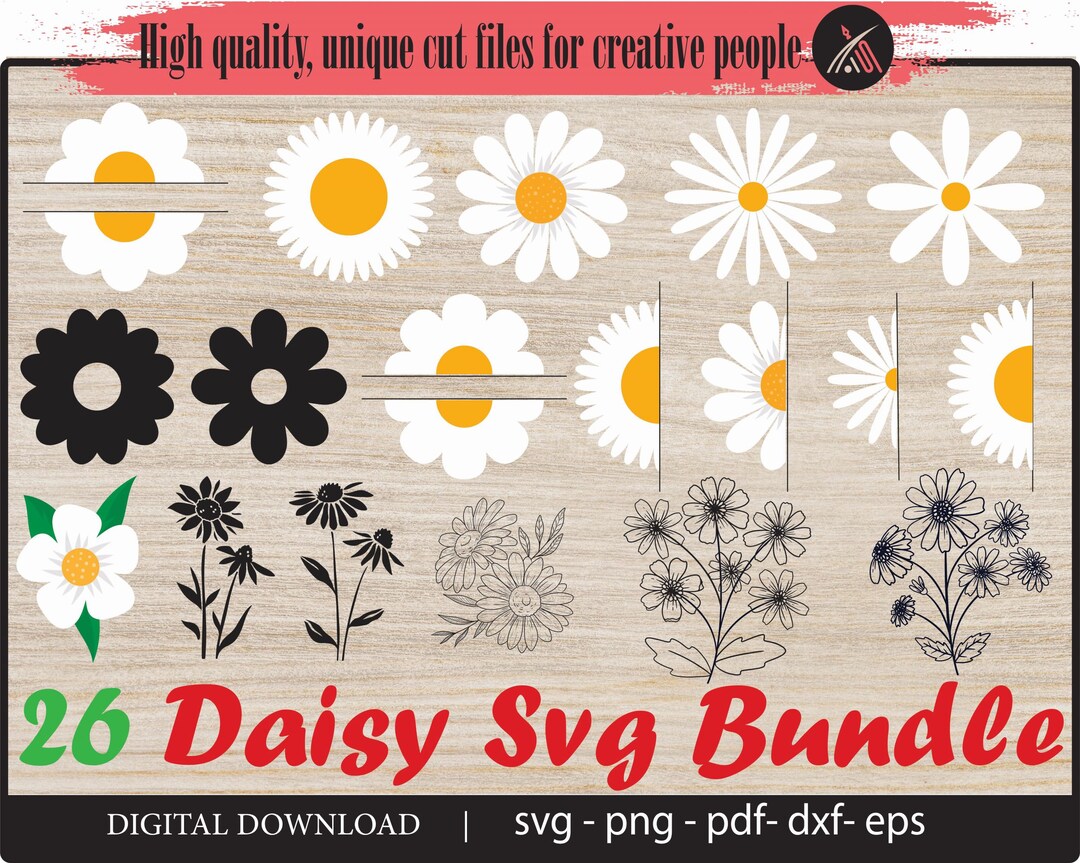 Daisy Svg Daisy Png Simple Daisy Svg Daisy Monogram Daisy - Etsy New ...