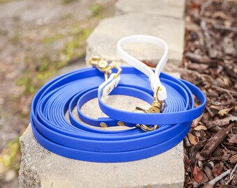 1/2 Biothane Long Line Dog Leash With Handle . Waterproof & Mud ...