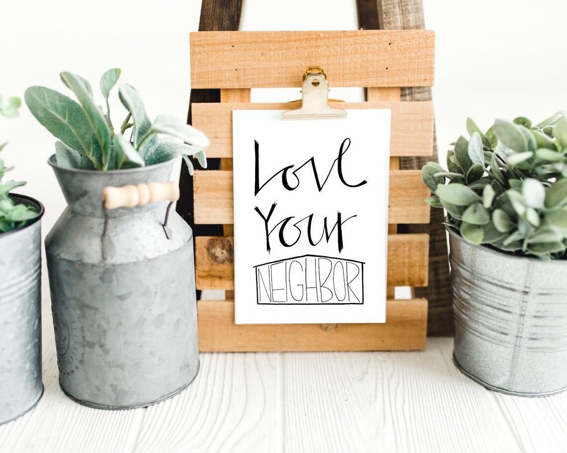 Love Your Neighbor Instant Printable | Matthew 22:39 | Digital Download ...