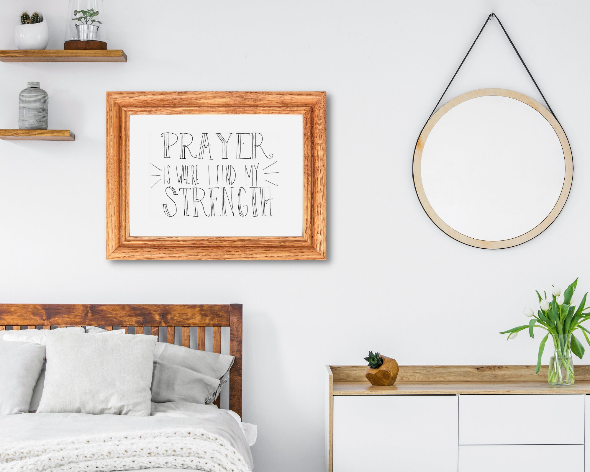 Prayer is My Strength Instant Printable Digital Download Wall Art ...