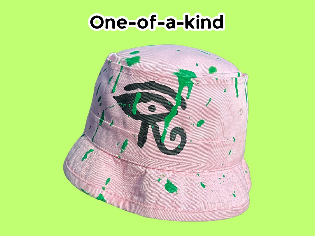 Eye of Ra Hand Painted Bucket Hat One of a Kind Abstract Art - Etsy