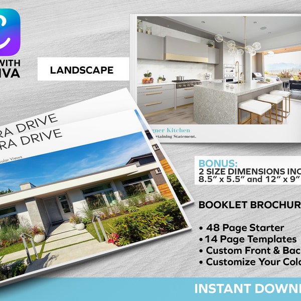 Landscape Booklet Template - Etsy