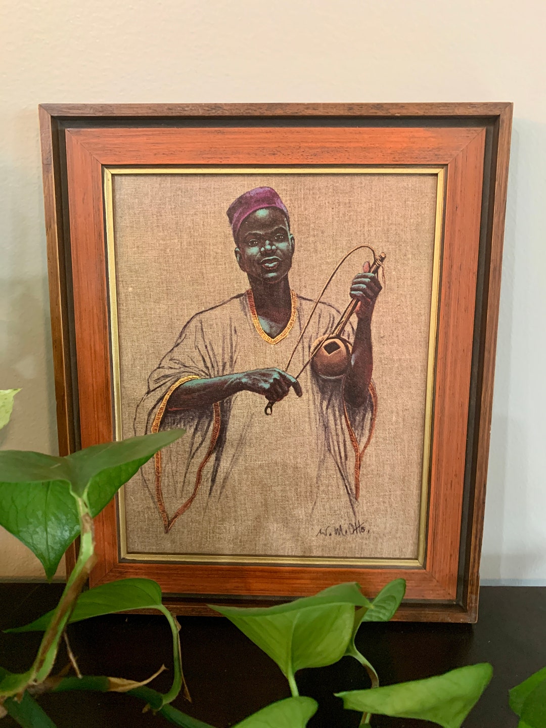 Vintage Mid Century W. M. Otto Art Print on Board Framed - Etsy