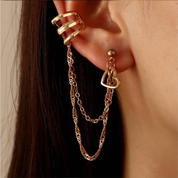 Heart Ear Cuff - Etsy