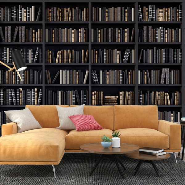 Library Wallpaper - Etsy