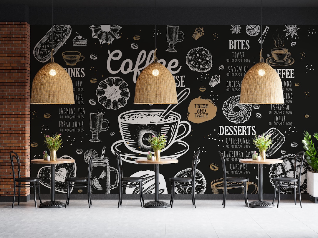 Elegant Customizable Cafe Wall Posters, French Style Cafe Coffee Shop ...
