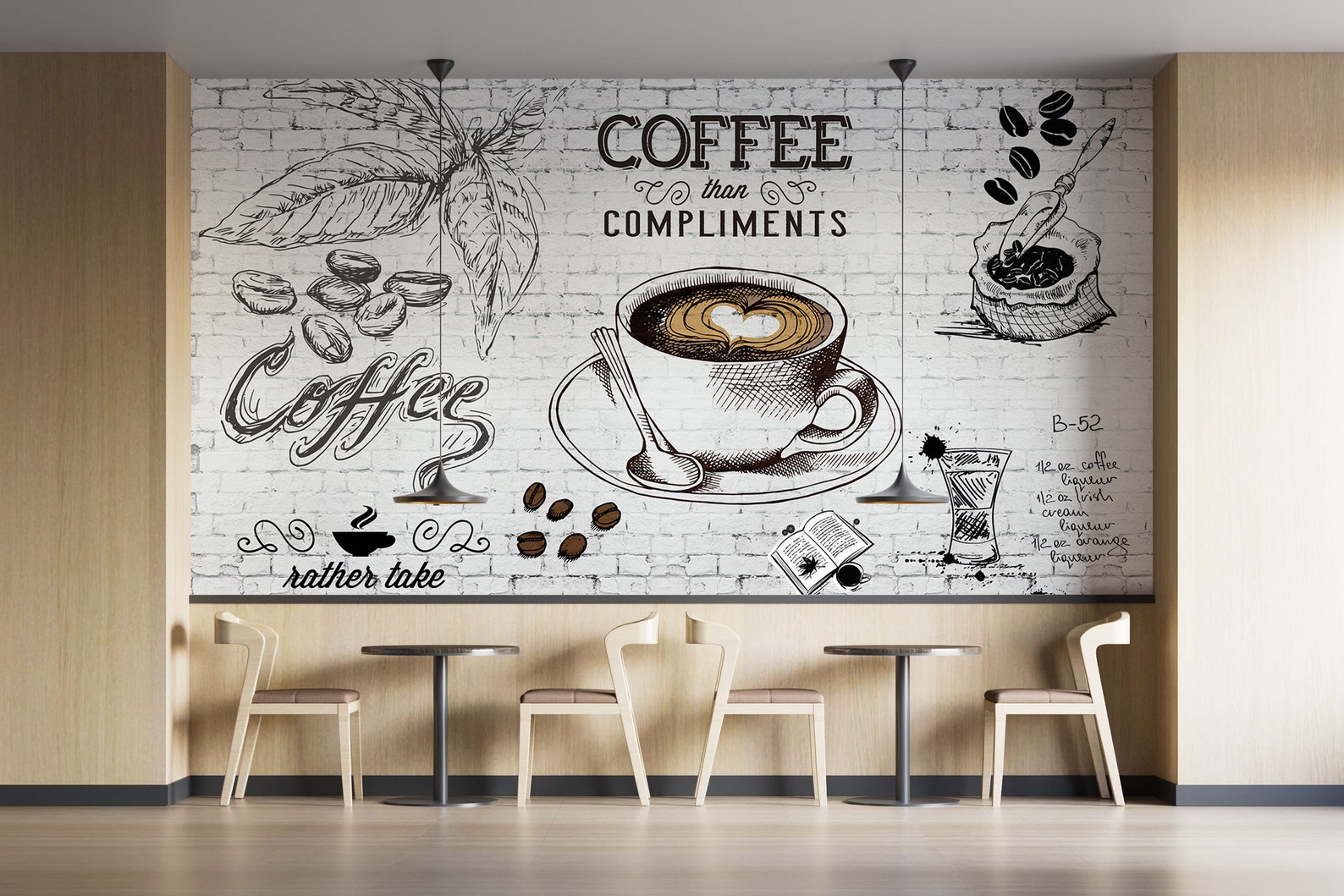 Elegant Customizable Cafe Poster French Style Cafe Mural - Etsy
