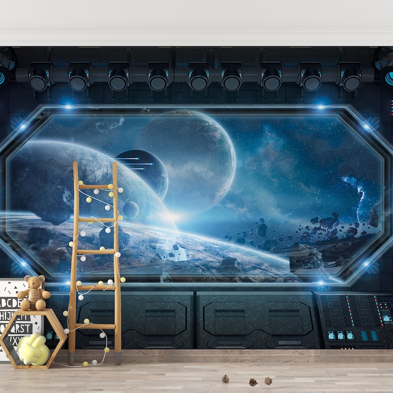 Spaceship Wallpaper - Etsy