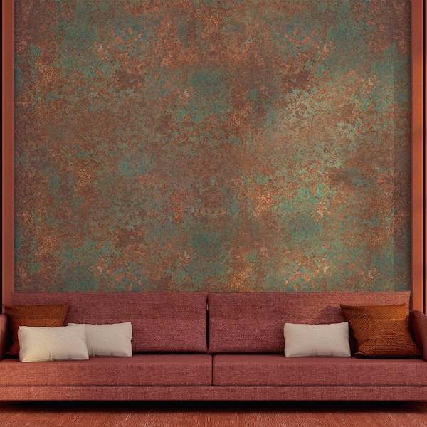 Patina Copper Wallpaper - Etsy
