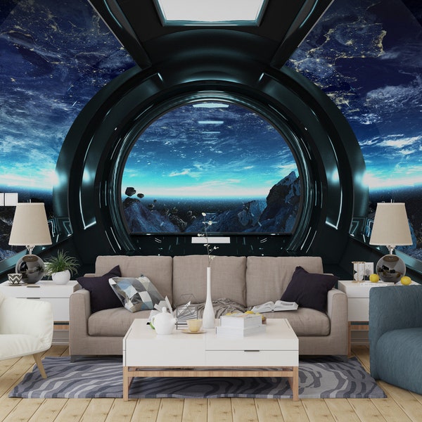 Space Wall Mural - Etsy