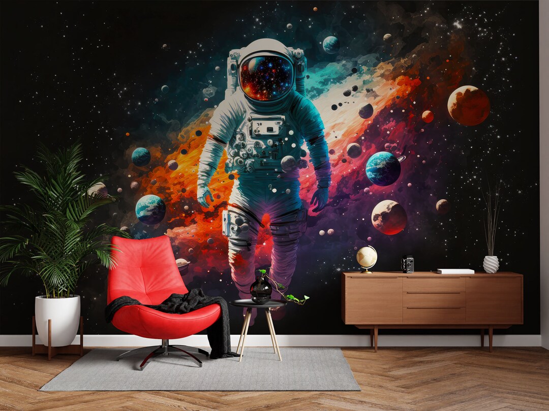 Mural You Will Feel Yourself in Space, Realistic Spaceship Space Play ...