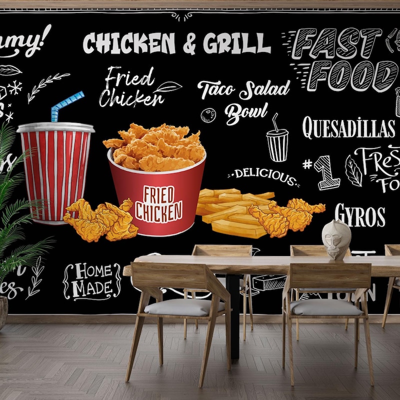 Food Wallpaper Retro - Etsy