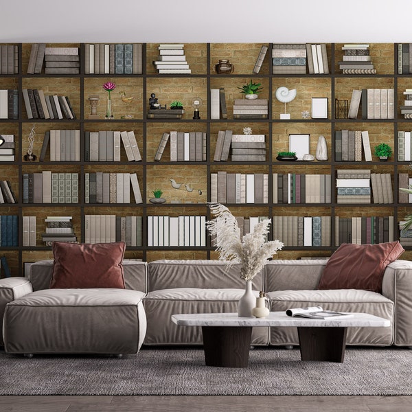 Library Wallpaper - Etsy