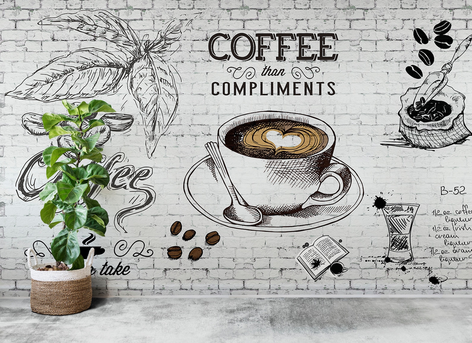 Elegant Customizable Cafe Poster French Style Cafe Mural - Etsy