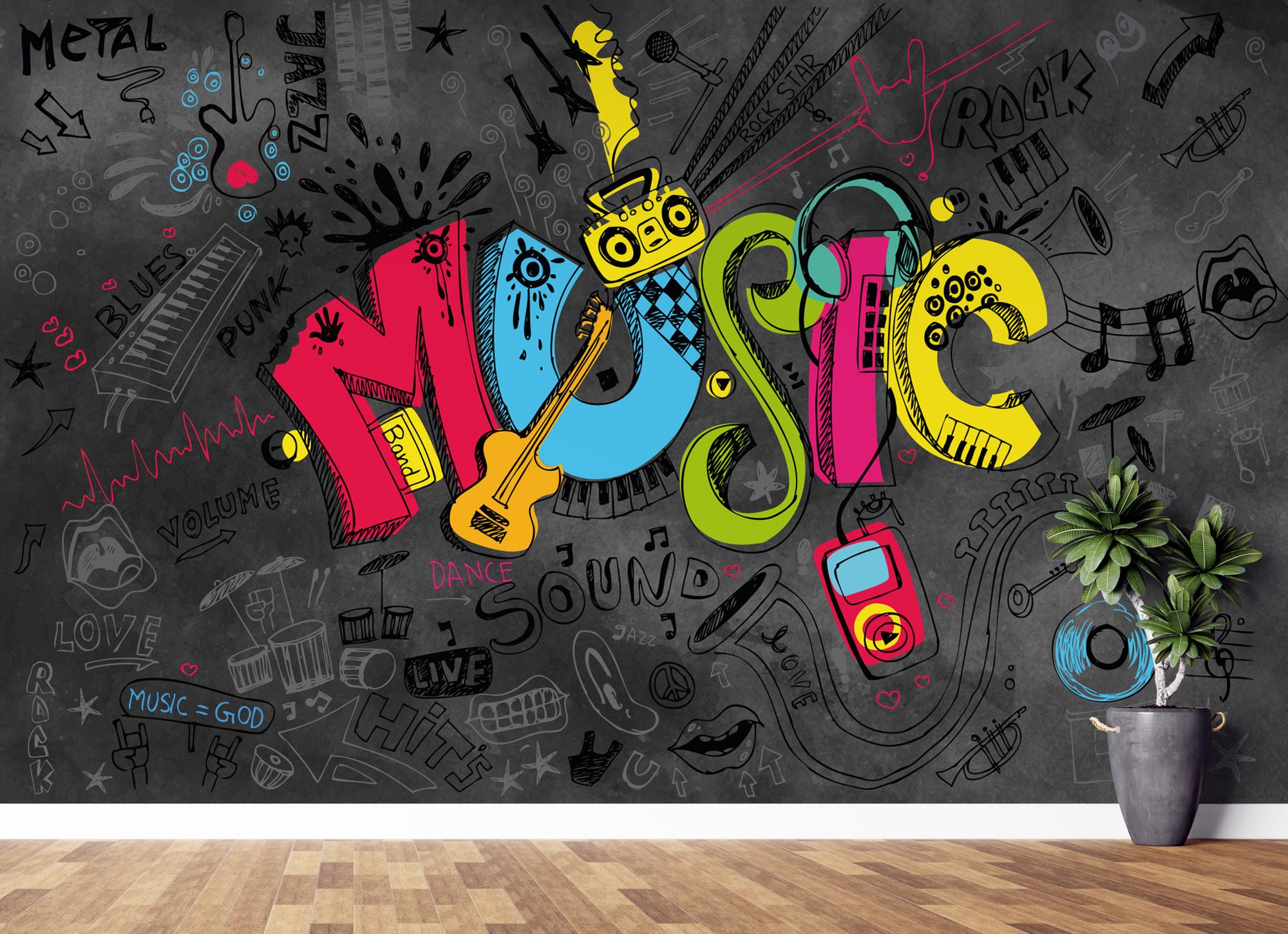 Graffiti Art Music Notes