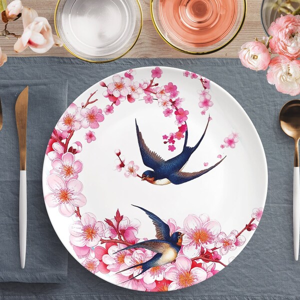 Cherry Blossom Dinner Plates - Etsy