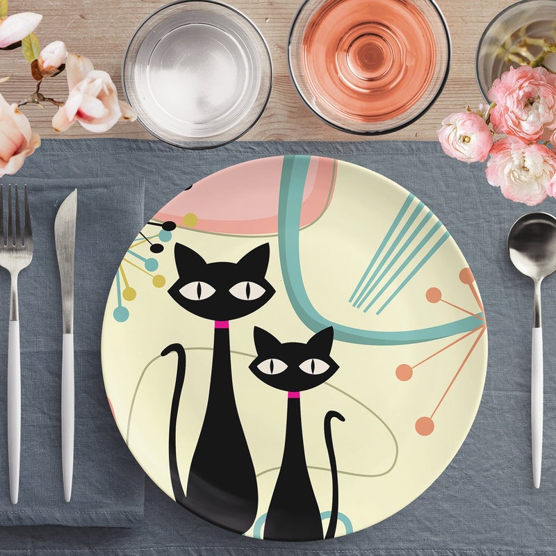 Cat Dinner Plates Set - Etsy