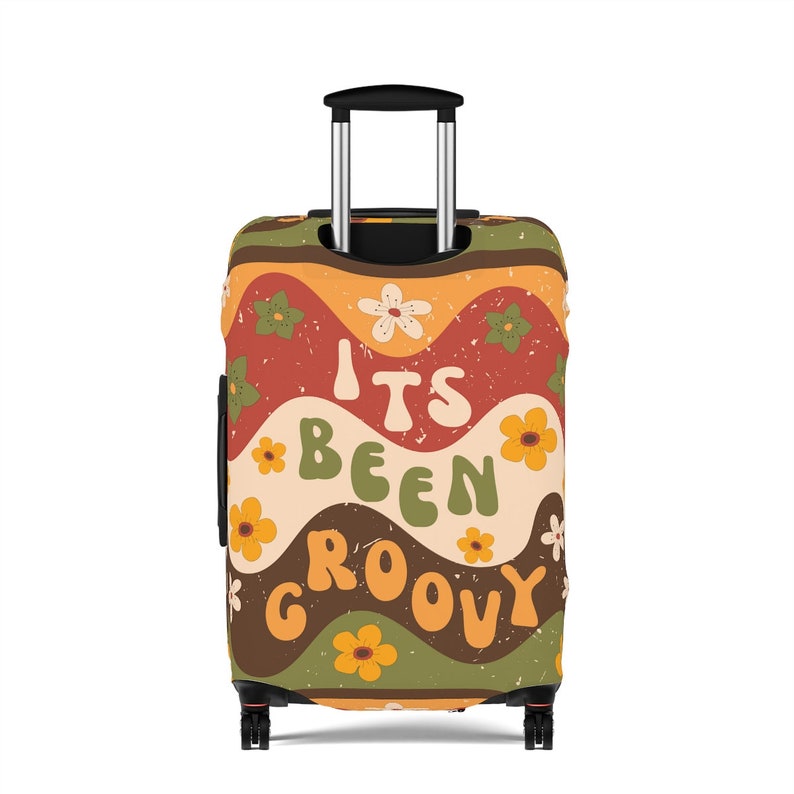 Retro Luggage Cover, Mid Century Modern Luggage Protector, Its Been ...