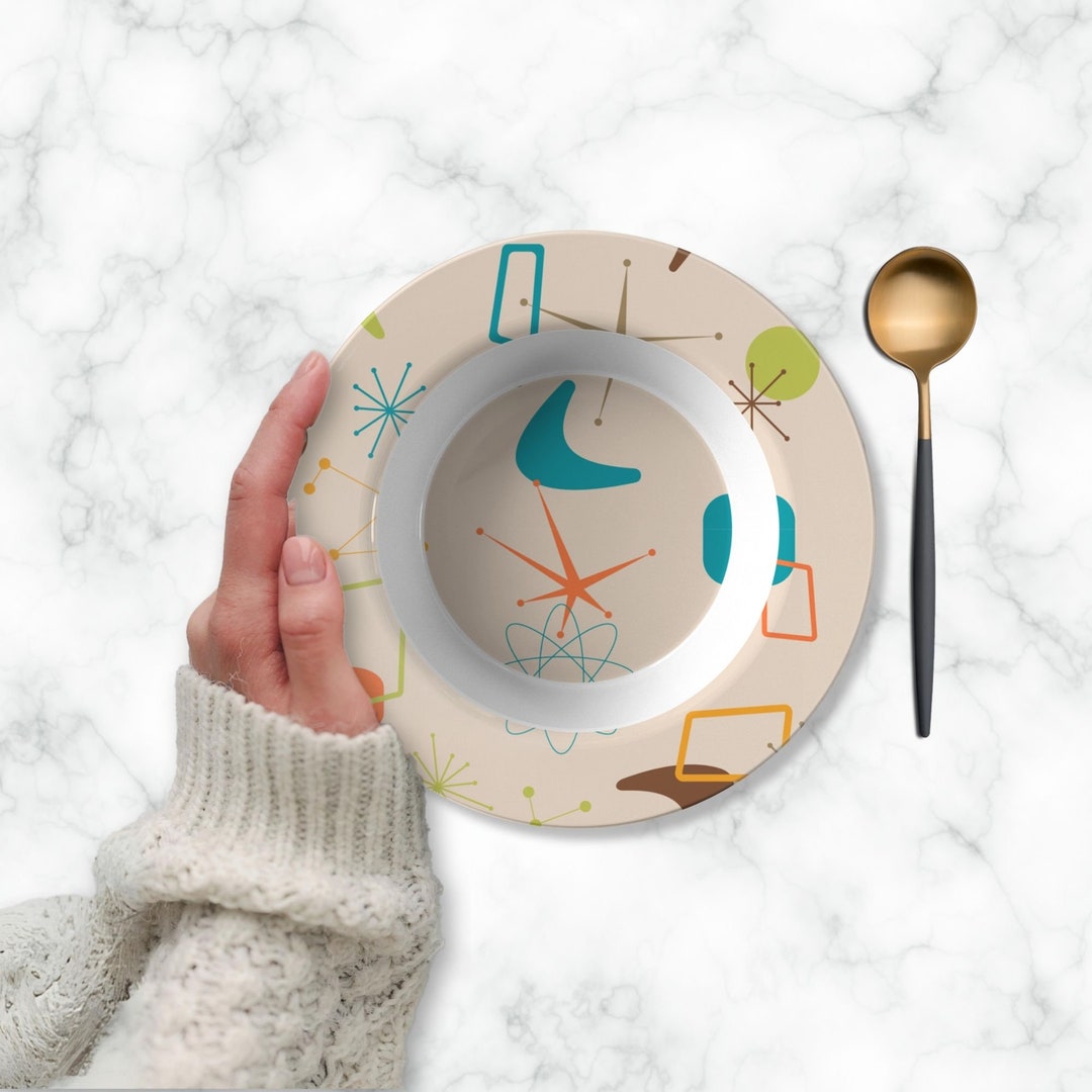 Mid Century Modern Atomic Age Bowl, Retro Dinnerware - Etsy