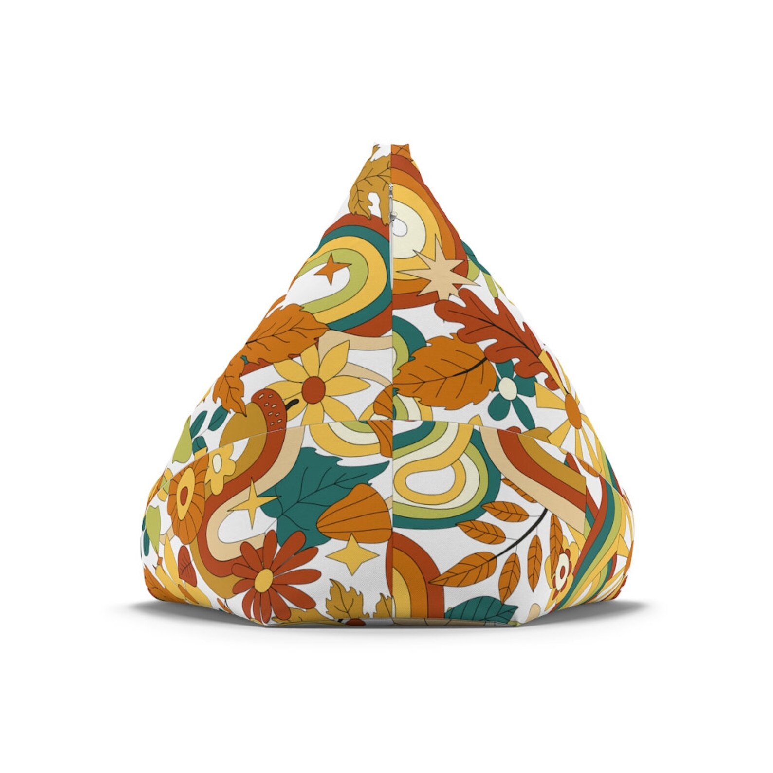 70S Groovy Hippie Retro Bean Bag Chair Cover Mid Century - Etsy