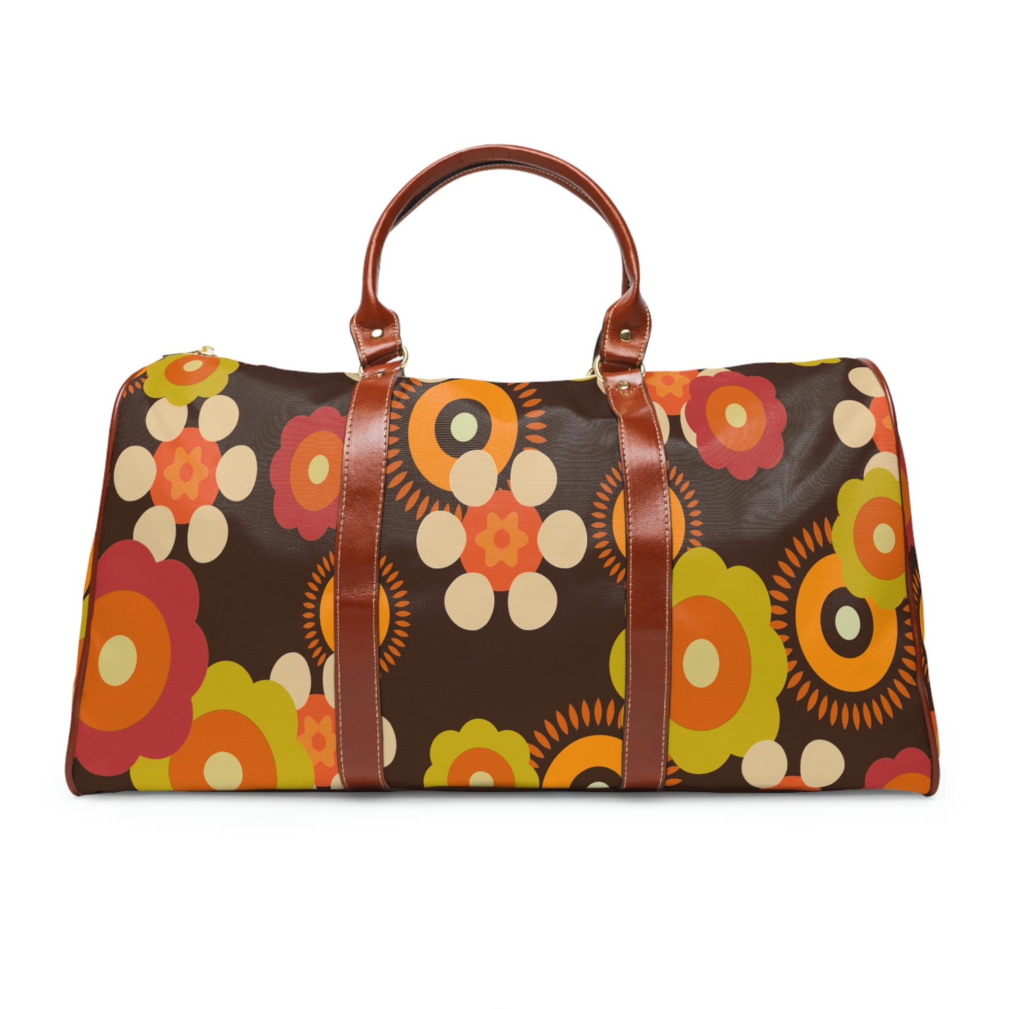 Retro 70s Flower Power Travel Bag, Groovy Hippie Boho Weekender, Funky ...