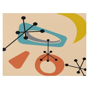 Mid Century Modern Retro Atomic Starburst Area Rugs - Etsy