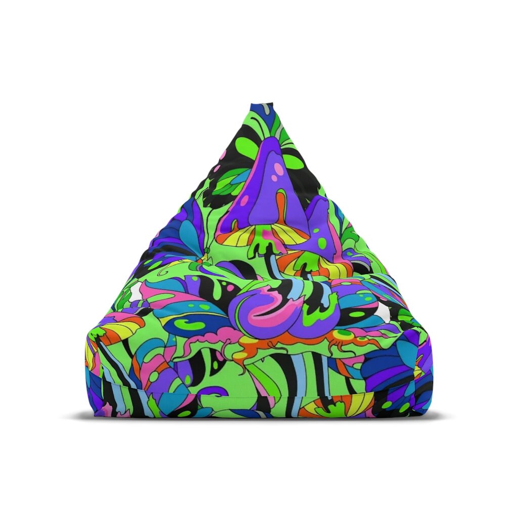 70s Magic Mushroom Bean Bag Chair Cover Mid Century Modern - Etsy