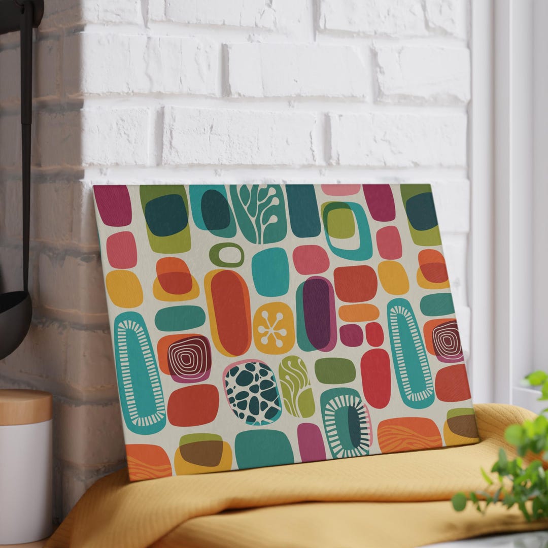 Mid Century Modern 1950s Amoeba Cutting Board, Retro Boho Kitchen Decor ...