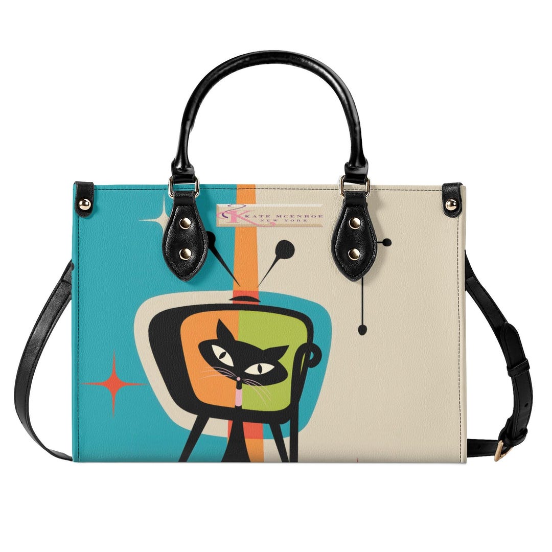Atomic Cat Retro TV Handbag, Mid Century Modern Purse, Vintage 50s MCM ...
