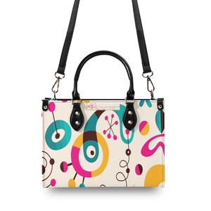 Atomic 1950s Retro Mod Satchel, Mid Century Modern Kitsch Quirky ...