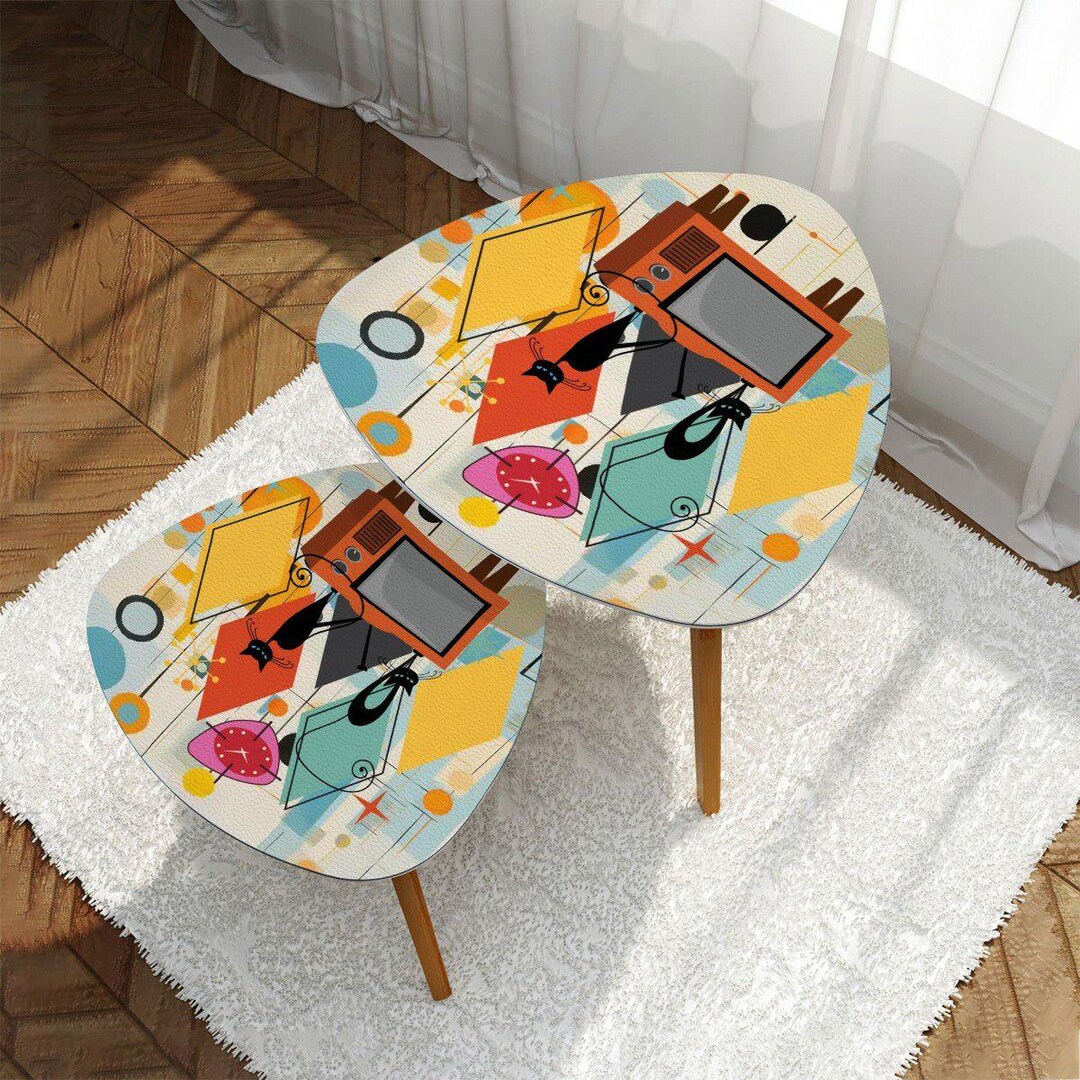 Atomic Cat Nesting Tables: Mid-century Modern Kitsch Accent Furniture ...