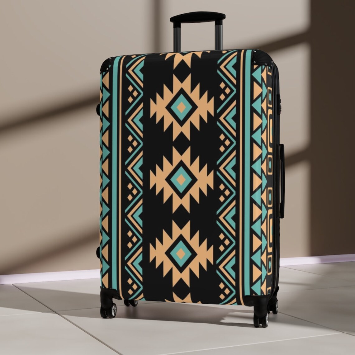 Suitcase Set in Native American Southwestern Design, Custom Designed ...