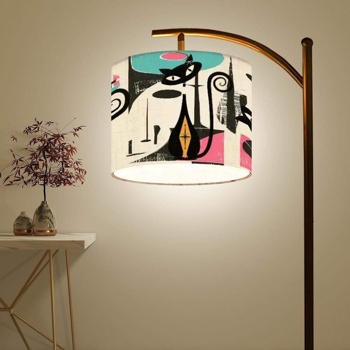 Retro Mid Mod Atomic Cat Abstract Arc Floor Lamp, MCM Artist's Studio ...