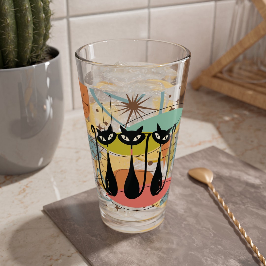 MCM Atomic Cat Barware, Mid Century Modern Mixing, Shaker, Drinking ...