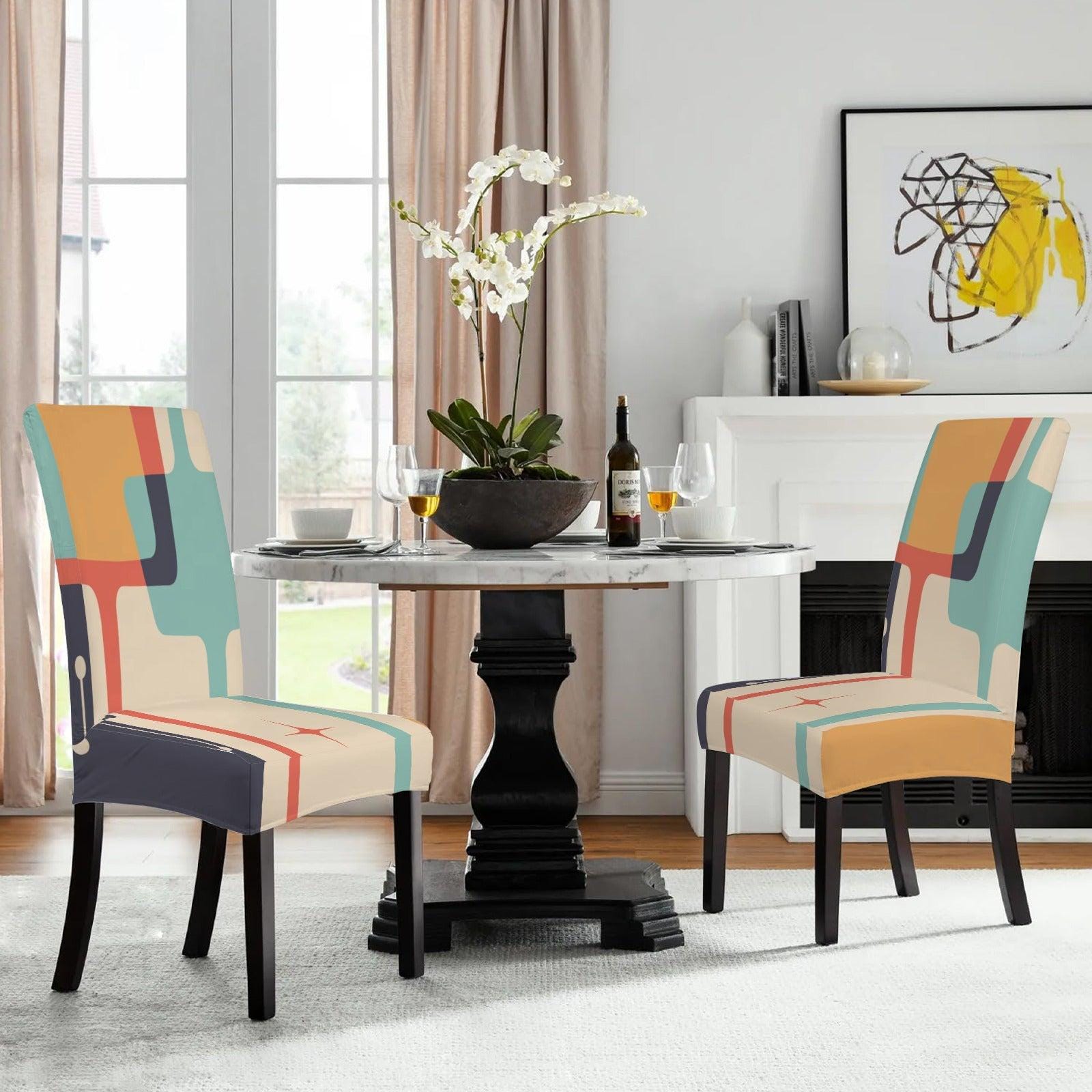 Mid Century Modern Geometric Dining Chair Covers - Etsy