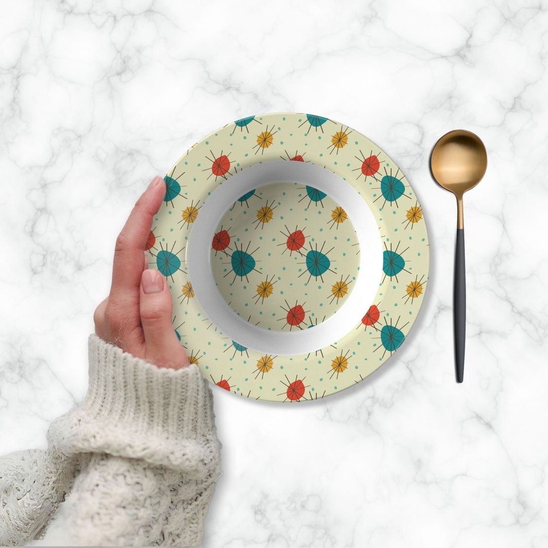 Mid Century Modern Retro Bowl, Sputnik Franciscan 50s Atomic Starburst ...
