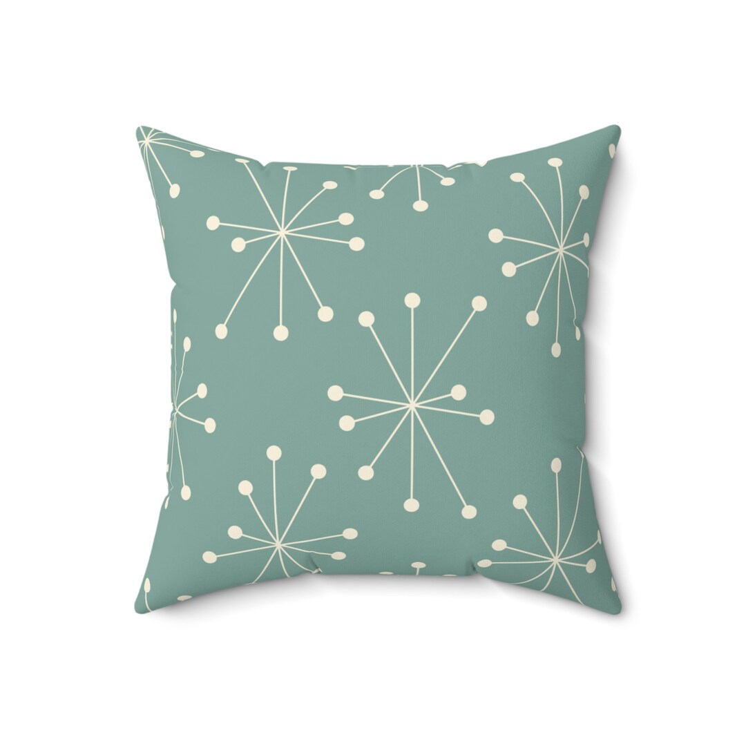 Retro Atomic Starburst Mid Century Modern Throw Pillow With Insert - Etsy