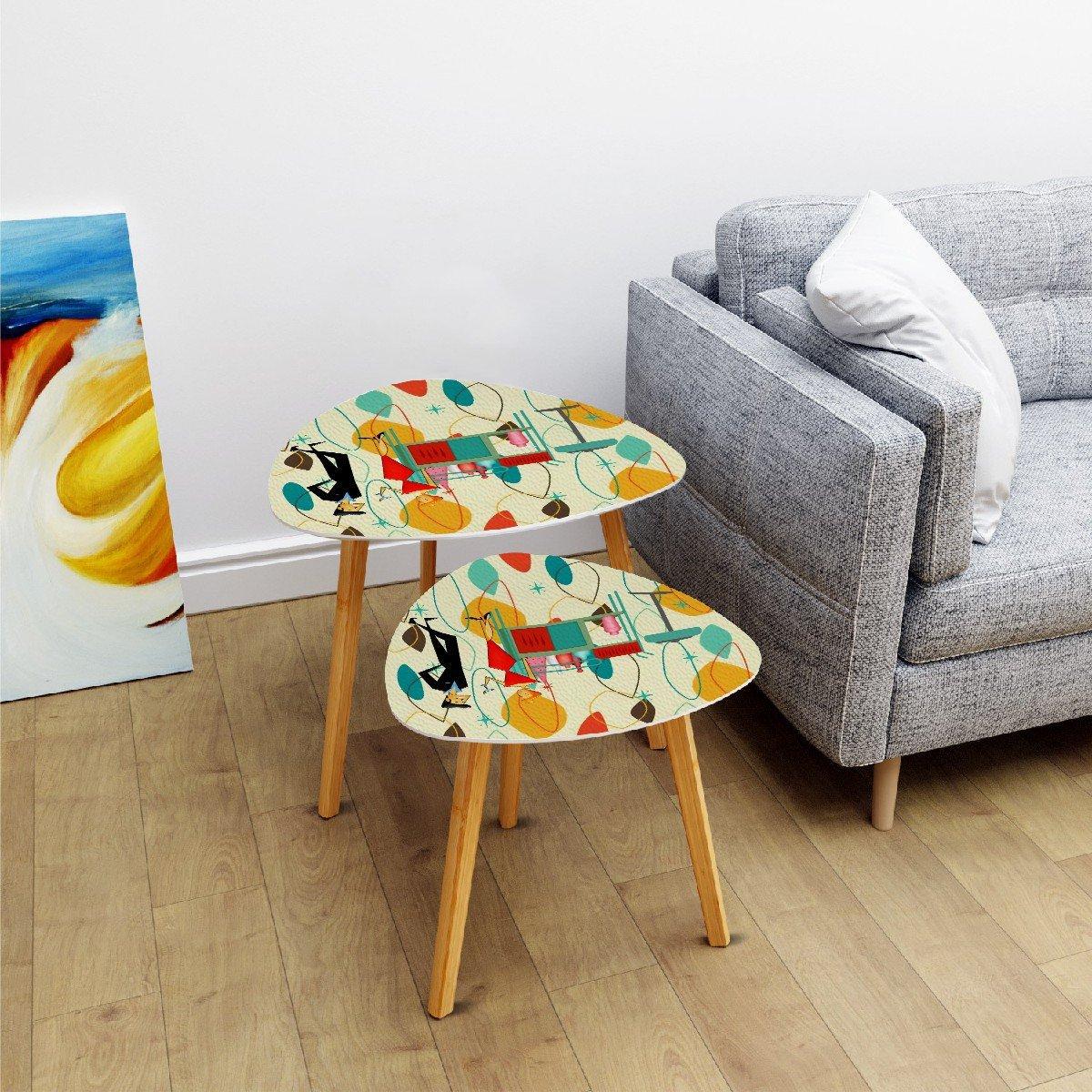 Atomic Age Bar Lounge Design Nesting Tables, Mid Century Modern ...