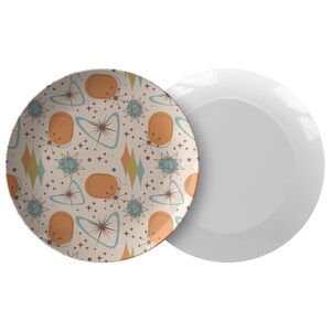 Retro Atomic Boomerang Dinner Plate, Sputnik Mid Century Modern ...