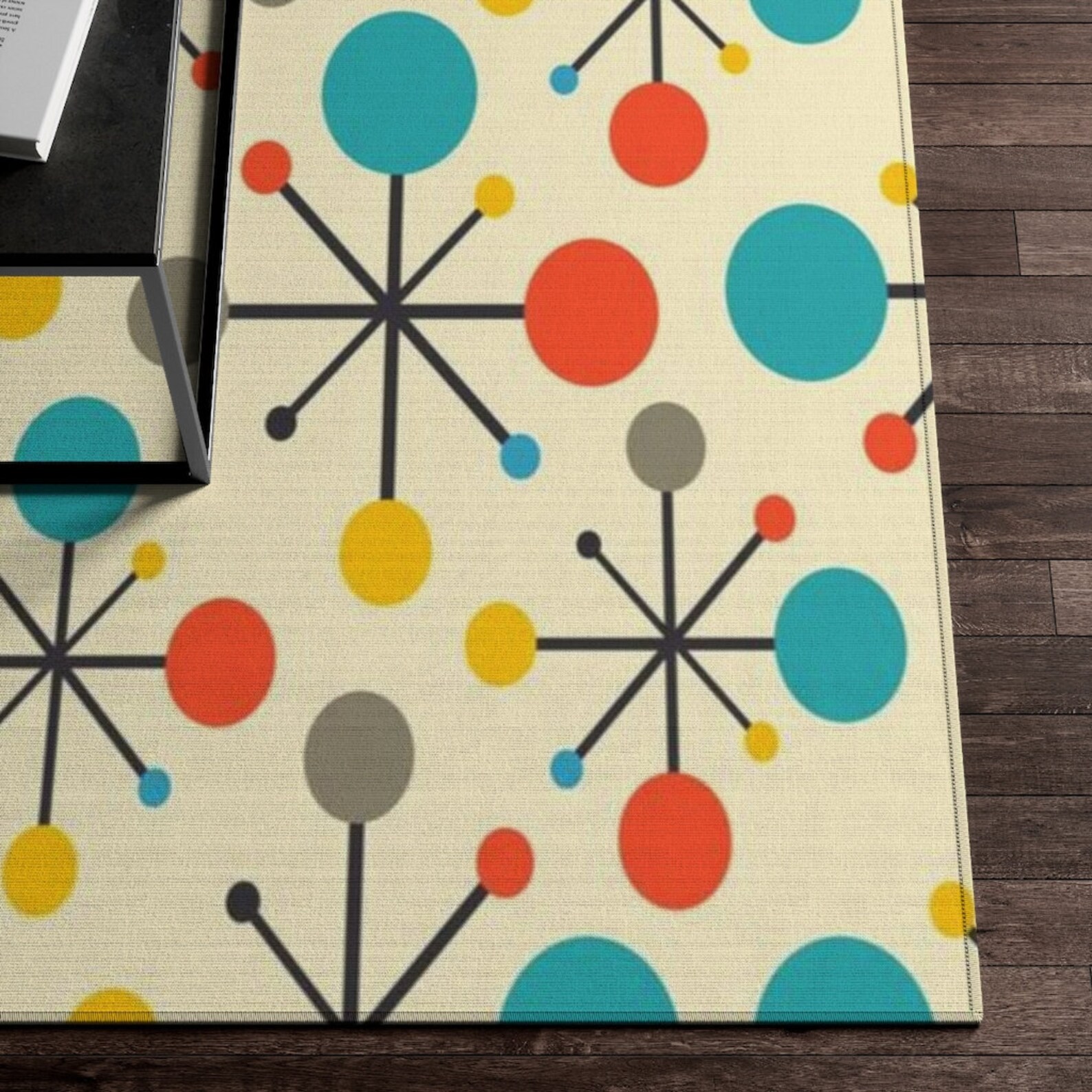 50s Mid Century Modern Atomic Retro Area Rugs - Etsy