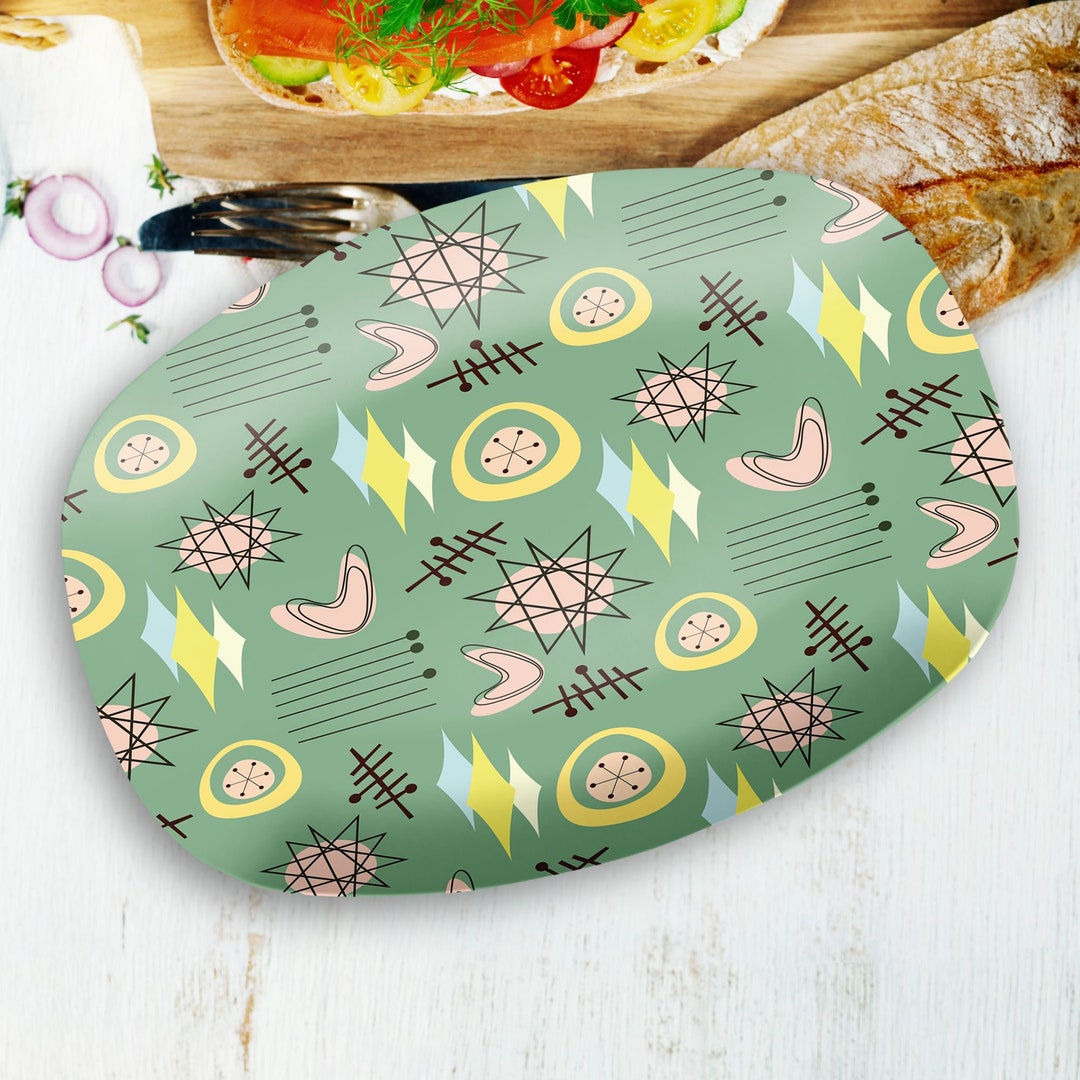 Retro Boomerang Serving Platter, 50s Atomic Mid Century Modern ...