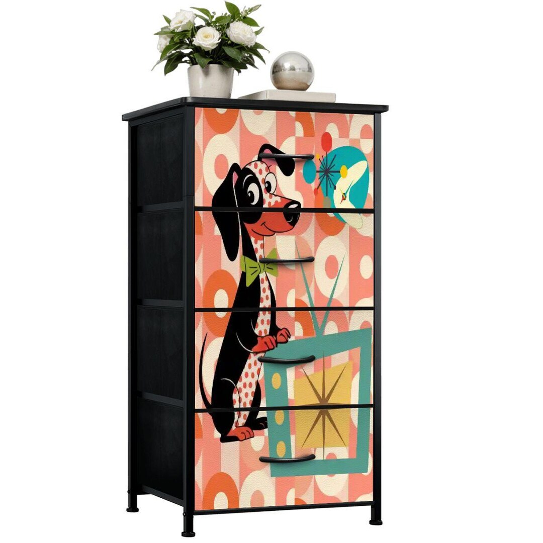 Atomic Dachshund Doxie Dog Dresser, Mid Century Modern Retro TV Chest ...