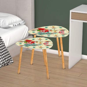 Retro Vintage 50s Kitsch Holiday Nesting End Tables, Iconic Franciscan ...
