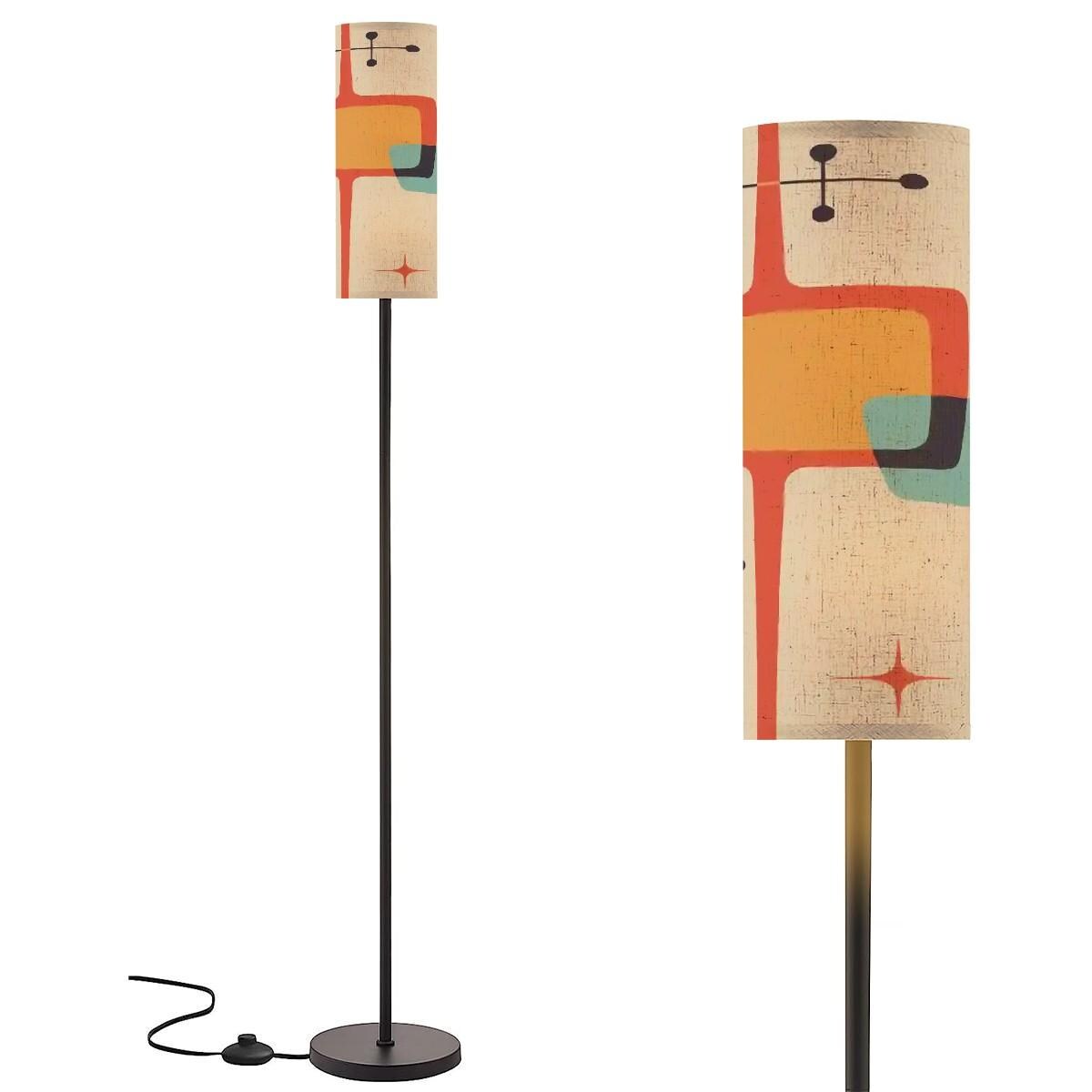 Mid Century Modern Abstract Standing Lamp, Retro MCM Floor Lighting ...